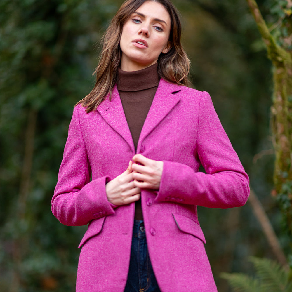 Triona Design | Pink Fiadh Donegal Tweed Jacket