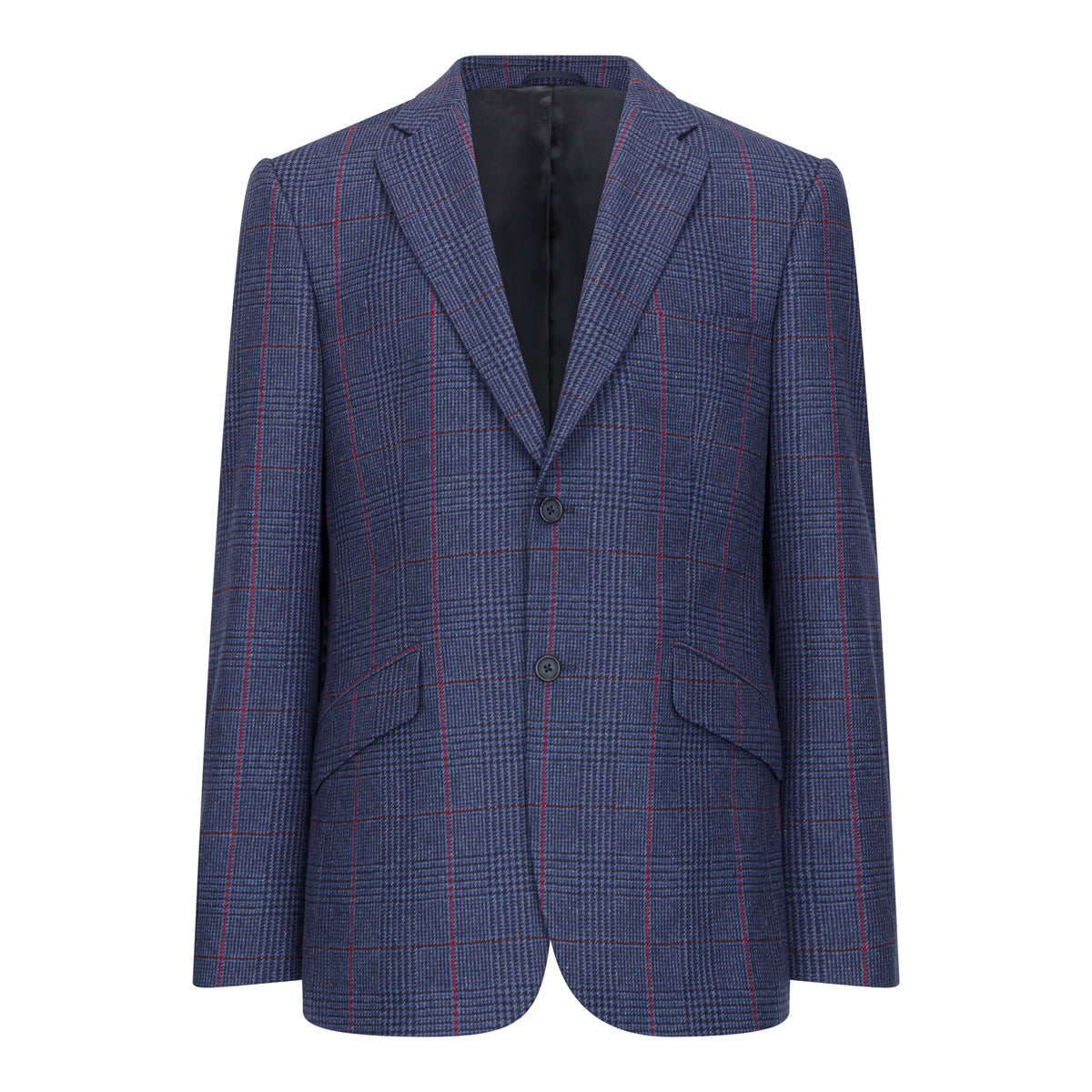 Triona Design | Navy & Red Prince of Wales Oisin Slim Tweed Jacket